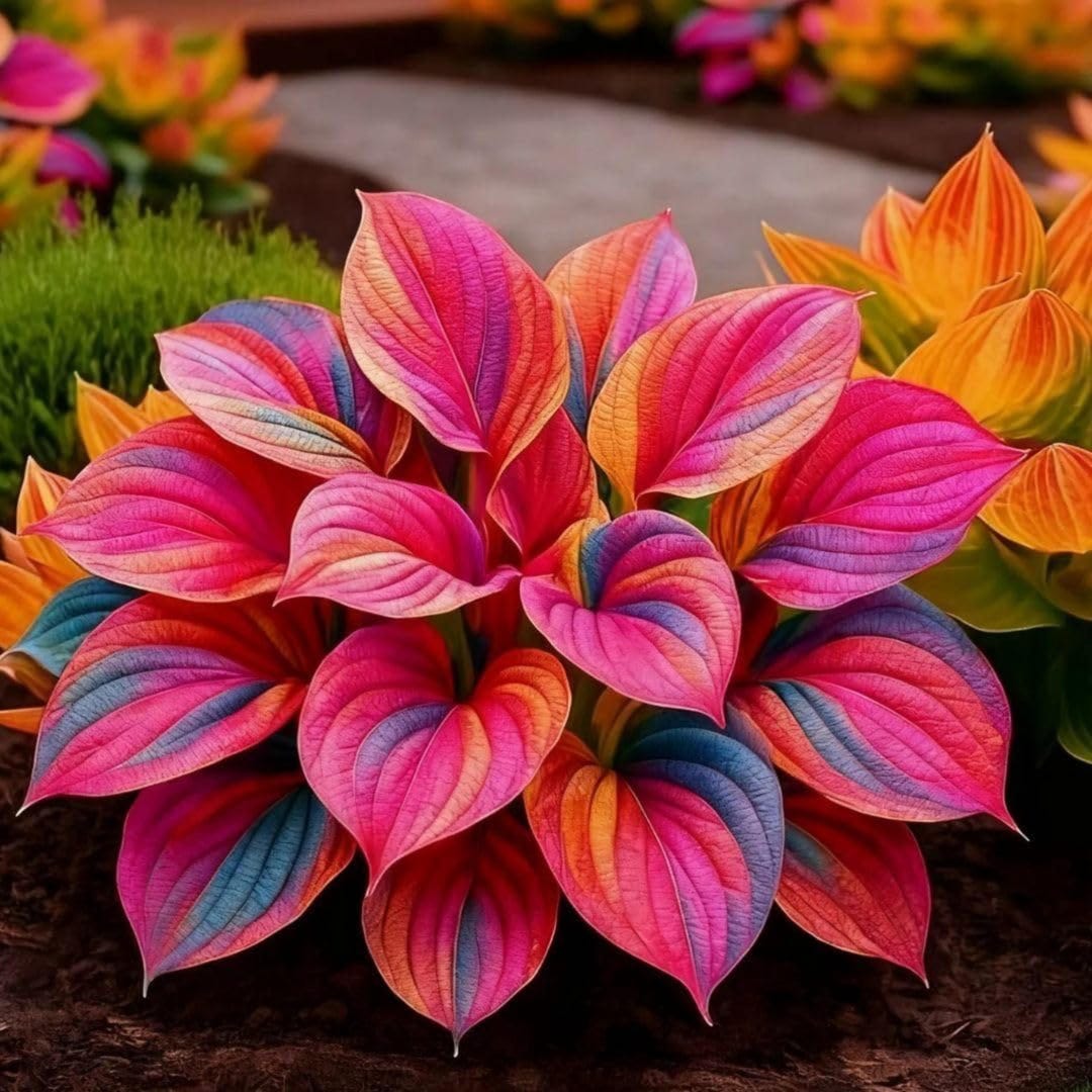 200+ Pink, Red & Blue Hosta Seeds – Rare Perennial Non-gmo Heart-shaped ...