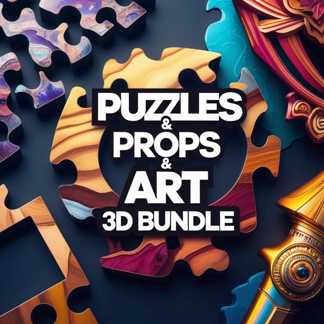 3D Printable Puzzle & Prop STL Models – Art Bundle (digital Download ...