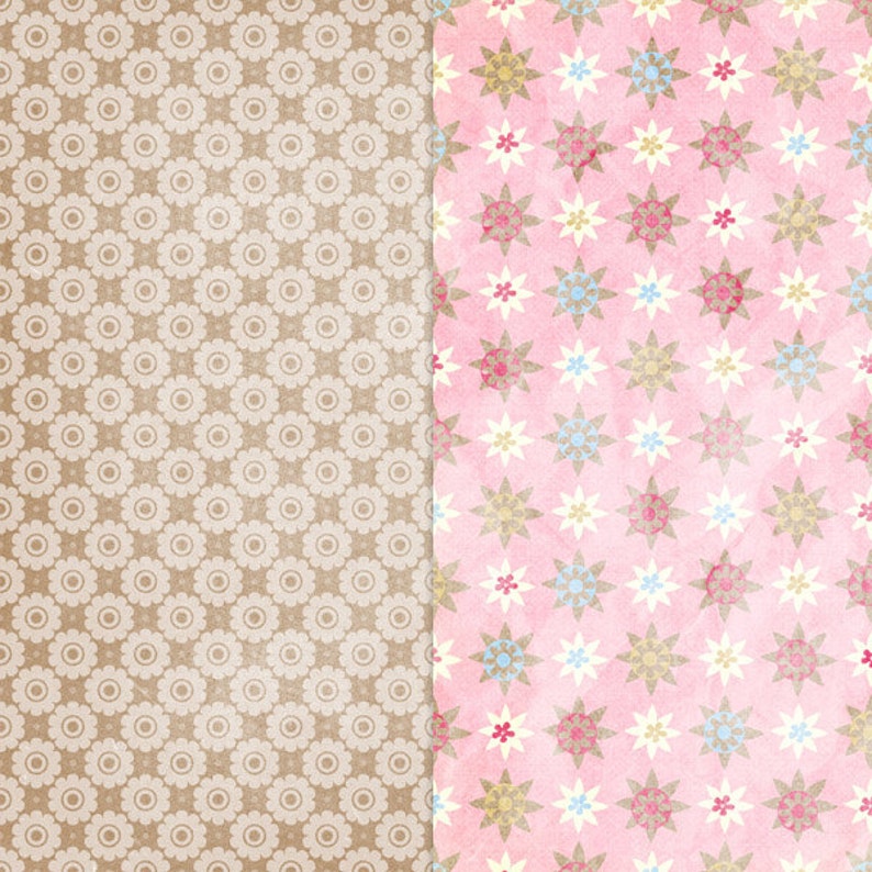 Digital Scrapbook Paper Pack - Sweet Baby Girl Set 1 - 10 Digital ...