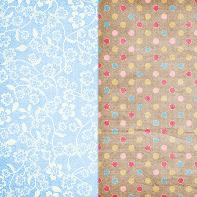 Digital Scrapbook Paper Pack - Sweet Baby Girl Set 1 - 10 Digital ...