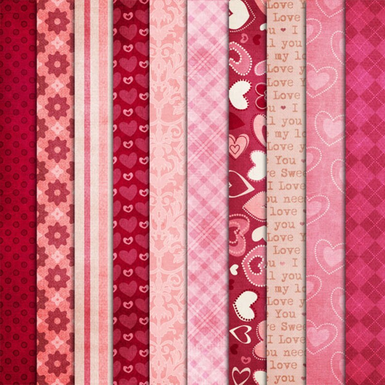 Digital Scrapbook Kit - Be My Valentine - Valentine's Day Kit - 10 ...