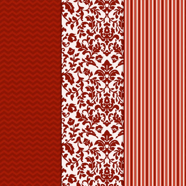 Digital Scrapbook Paper Pack Instant Download - the Basics: Red ...