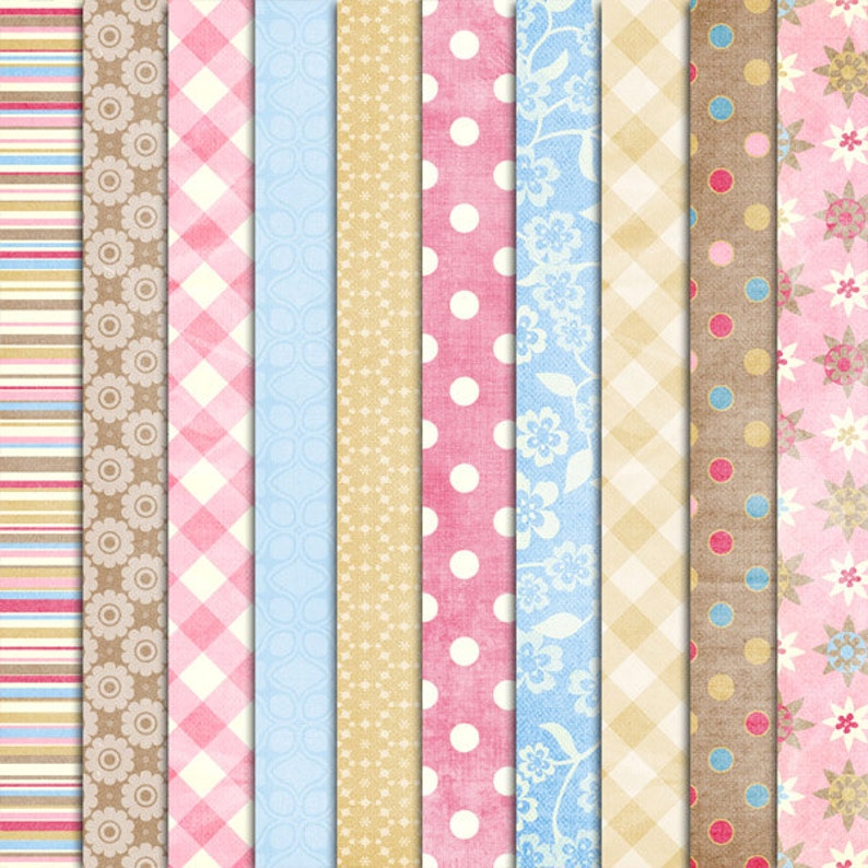 Digital Scrapbook Kit Instant Download - Sweet Baby Girl - 10 Digi 12 ...