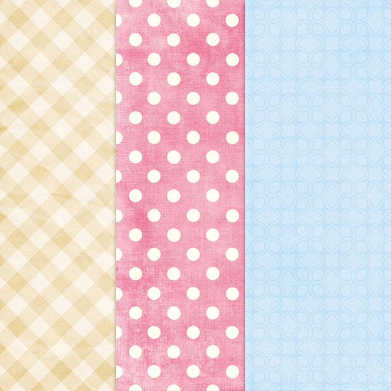 Digital Scrapbook Paper Pack - Sweet Baby Girl Set 1 - 10 Digital ...