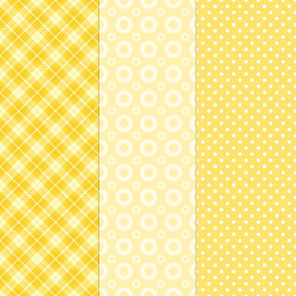 Digital Scrapbook Paper Pack Instant Download - the Basics: Yellow ...