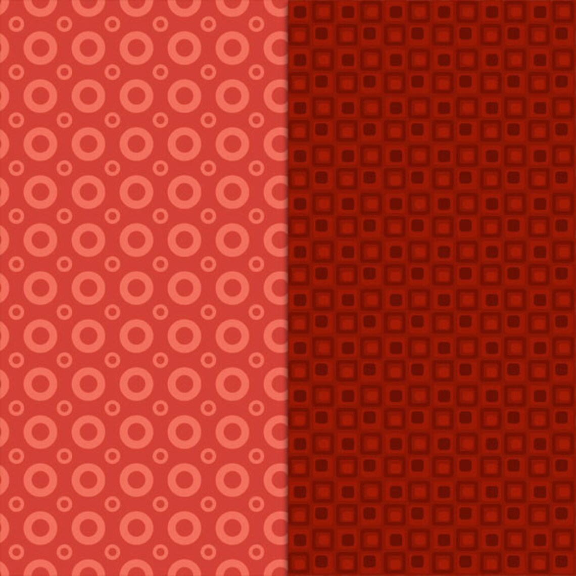 Digital Scrapbook Paper Pack Instant Download - the Basics: Red ...