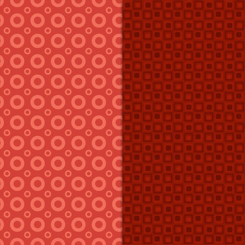 Digital Scrapbook Paper Pack Instant Download - the Basics: Red ...