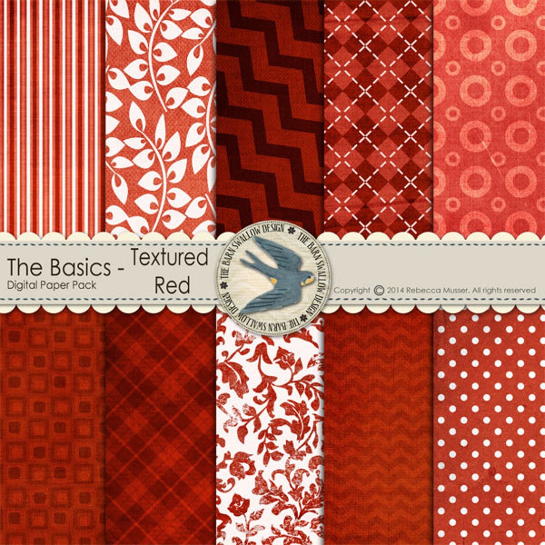 Digital Scrapbook Paper Pack Instant Download - the Basics: Shabby ...