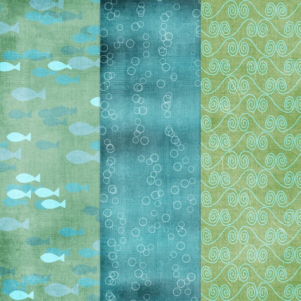 Digital Scrapbook Paper Pack - "under the Sea" - 10 12" X 12" Instant ...