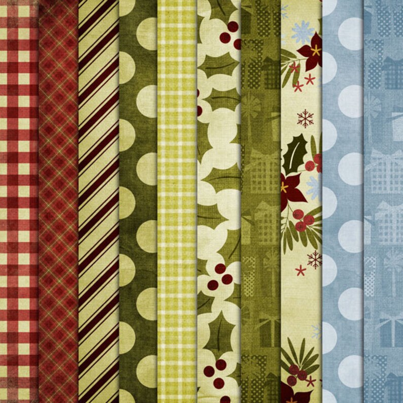 Digital Scrapbook Kit Instant Download, Country Christmas - Holiday ...