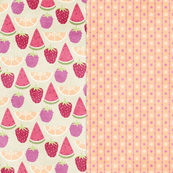 Digital Scrapbook Paper Pack for Summer - Tutti Fruiti - 10 Digital ...
