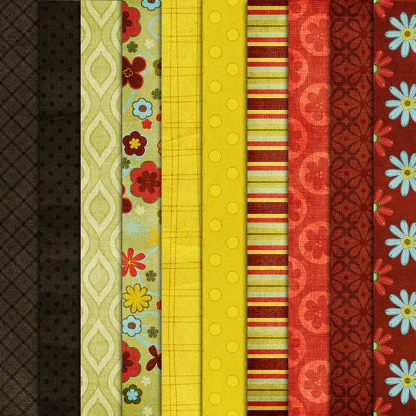 Digital Scrapbook Kit Instant Download - Home Sweet Home - 10 Digital ...