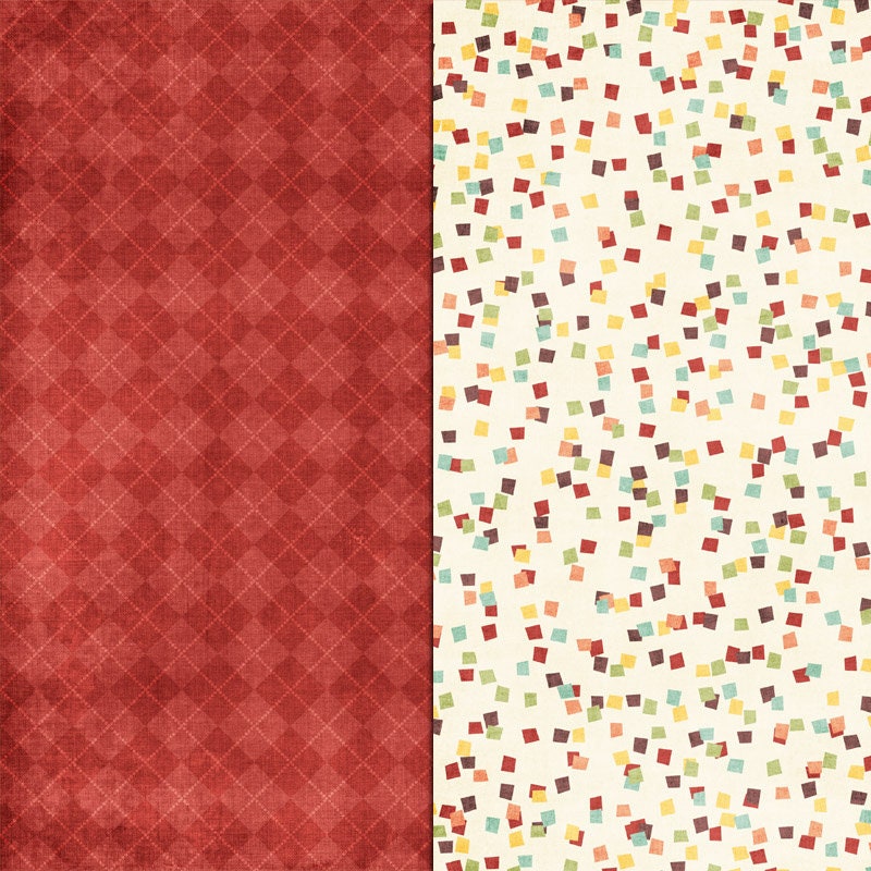 Digital Scrapbook Paper Pack Instant Download - "party Time" -10 12"x12 ...