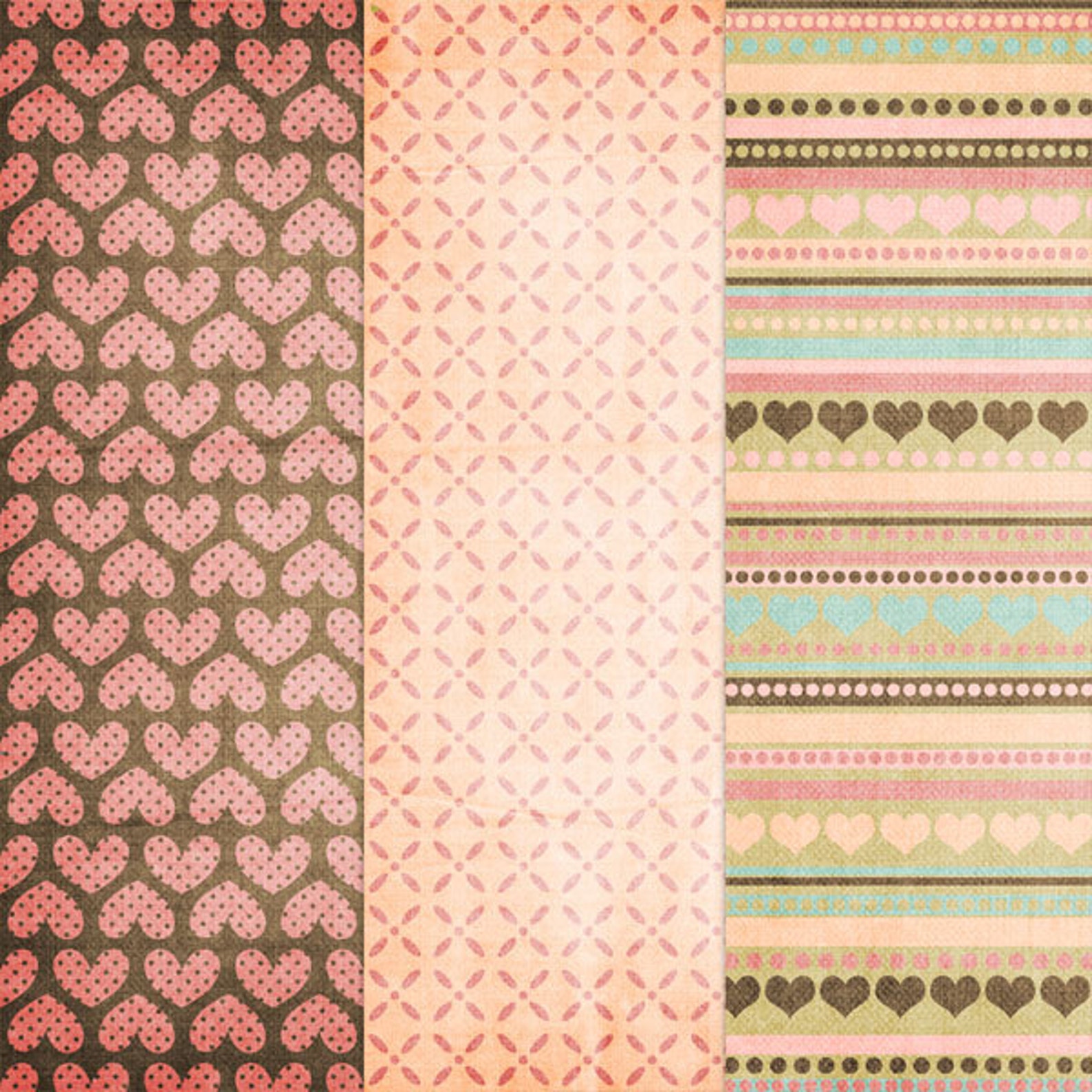 Digital Scrapbook Paper Pack, Roses Are Red - 10 12" X 12" Instant ...