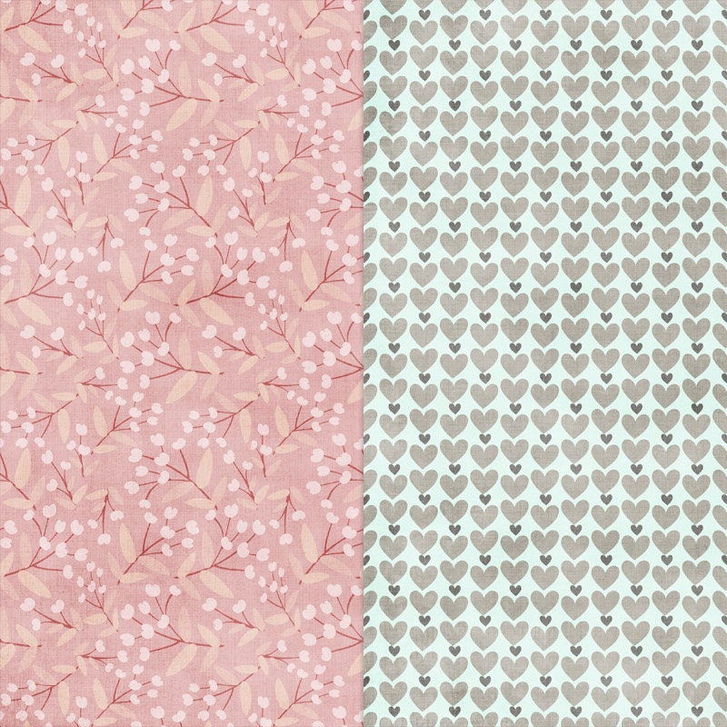 Digital Scrapbook Paper Pack Instant Download - "love is in the Air ...