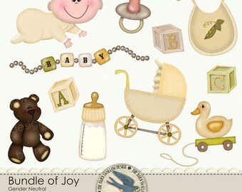 Digital Clip Art Pack bundle of Joy for Baby | Etsy