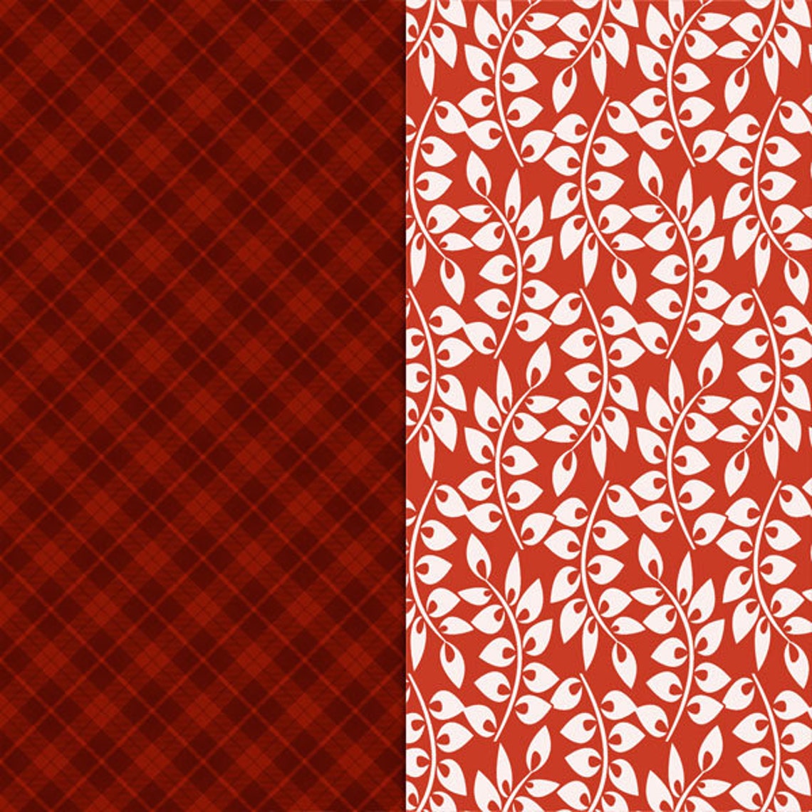 Digital Scrapbook Paper Pack Instant Download - the Basics: Red ...