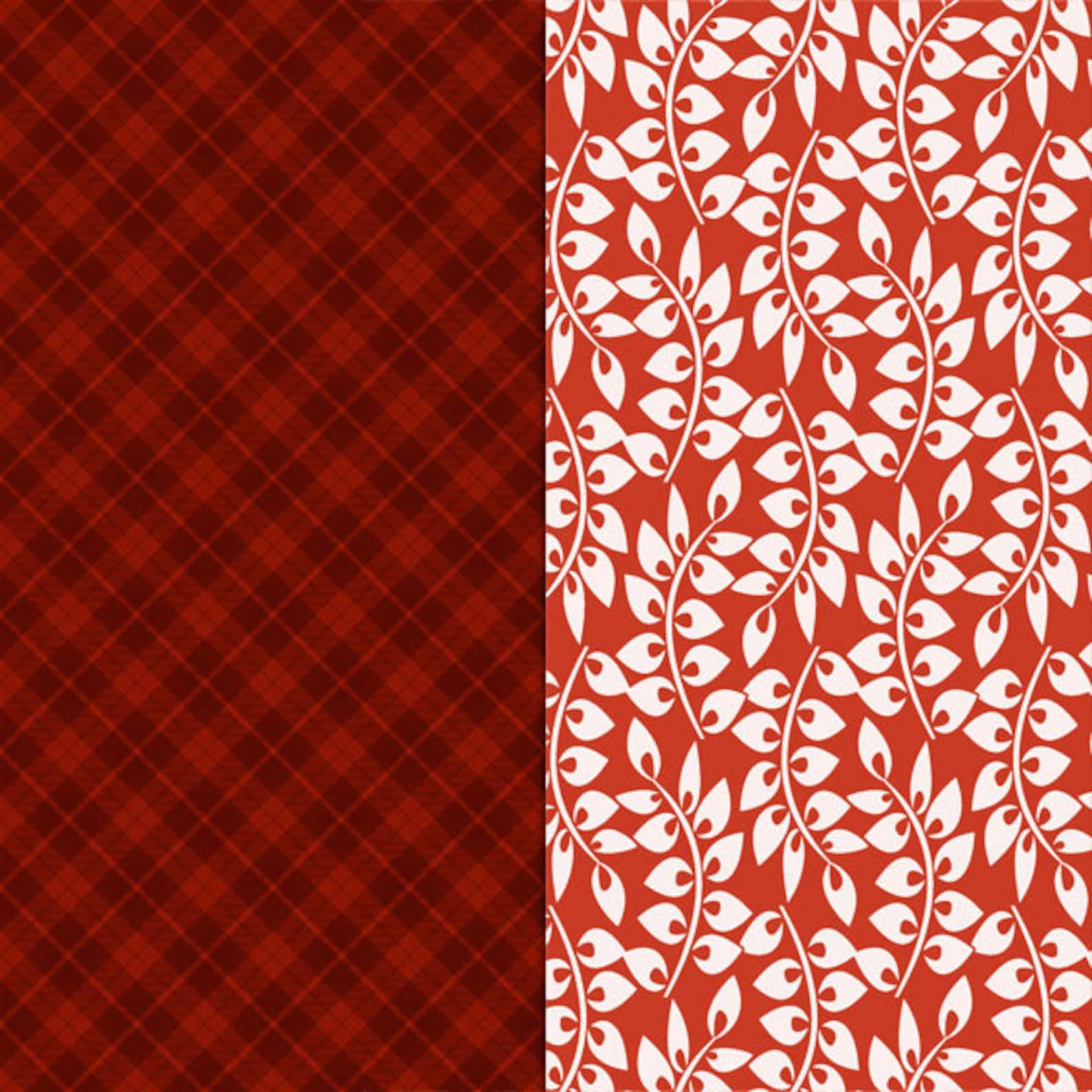 Digital Scrapbook Paper Pack Instant Download - the Basics: Red ...