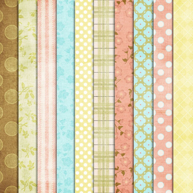 Digital Scrapbook Kit Instant Download - Whispers of Spring - 10 ...