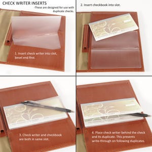 Leather PERSONAL Checkbook Cover With Optional Cash and Card Slots - Etsy