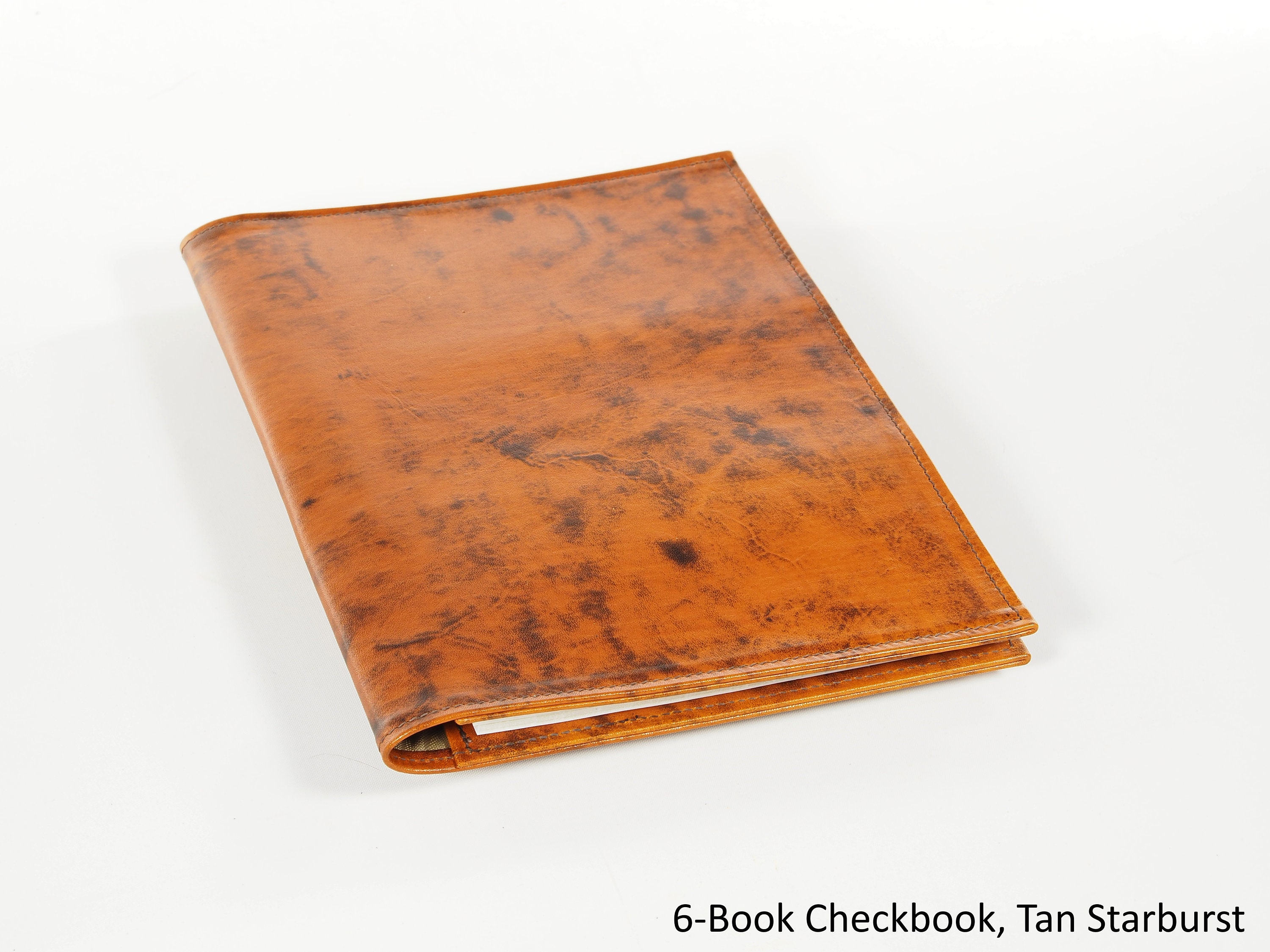 Leather 6-Book Checkbook Cover Organizer