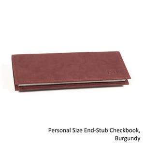 Leather Personal Size END STUB Checkbook - Etsy