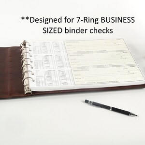Leather 7 Ring BUSINESS SIZED Check Binder - Etsy