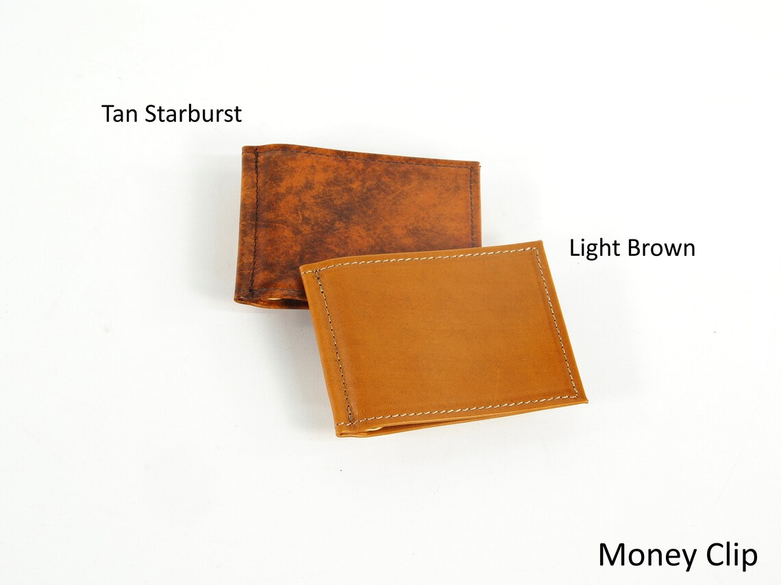 Leather Money Clip With Spring Loaded Clip - Etsy