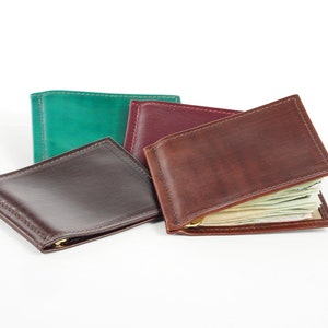 Leather Money Clip, With Spring Loaded Clip - Etsy