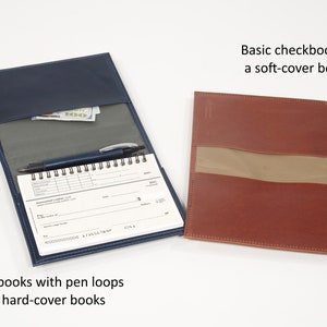 Leather TOP STUB Checkbook With Optional Pen and Card Slots - Etsy