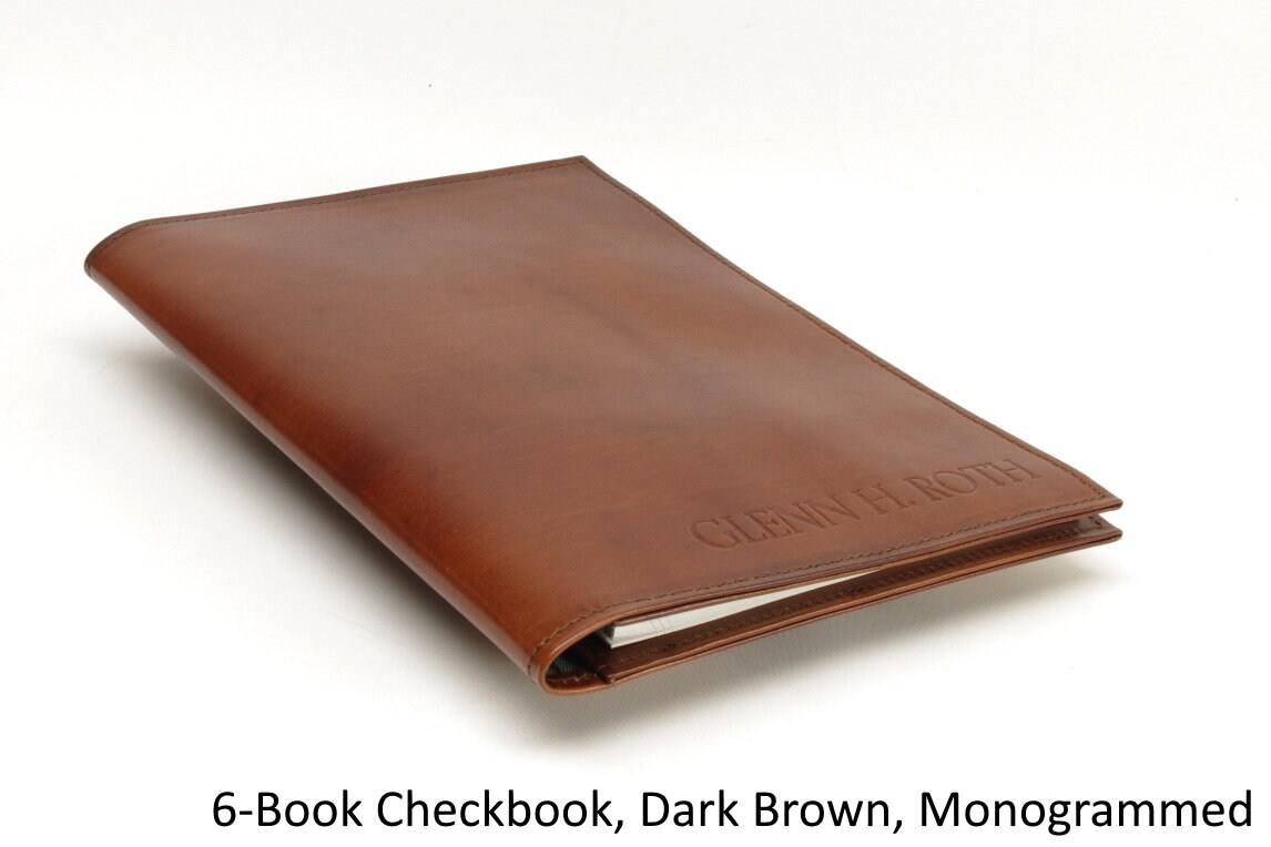 Leather Checkbook Organizer: 4-Book, 6-Book or 8-Book for PERSONAL ...