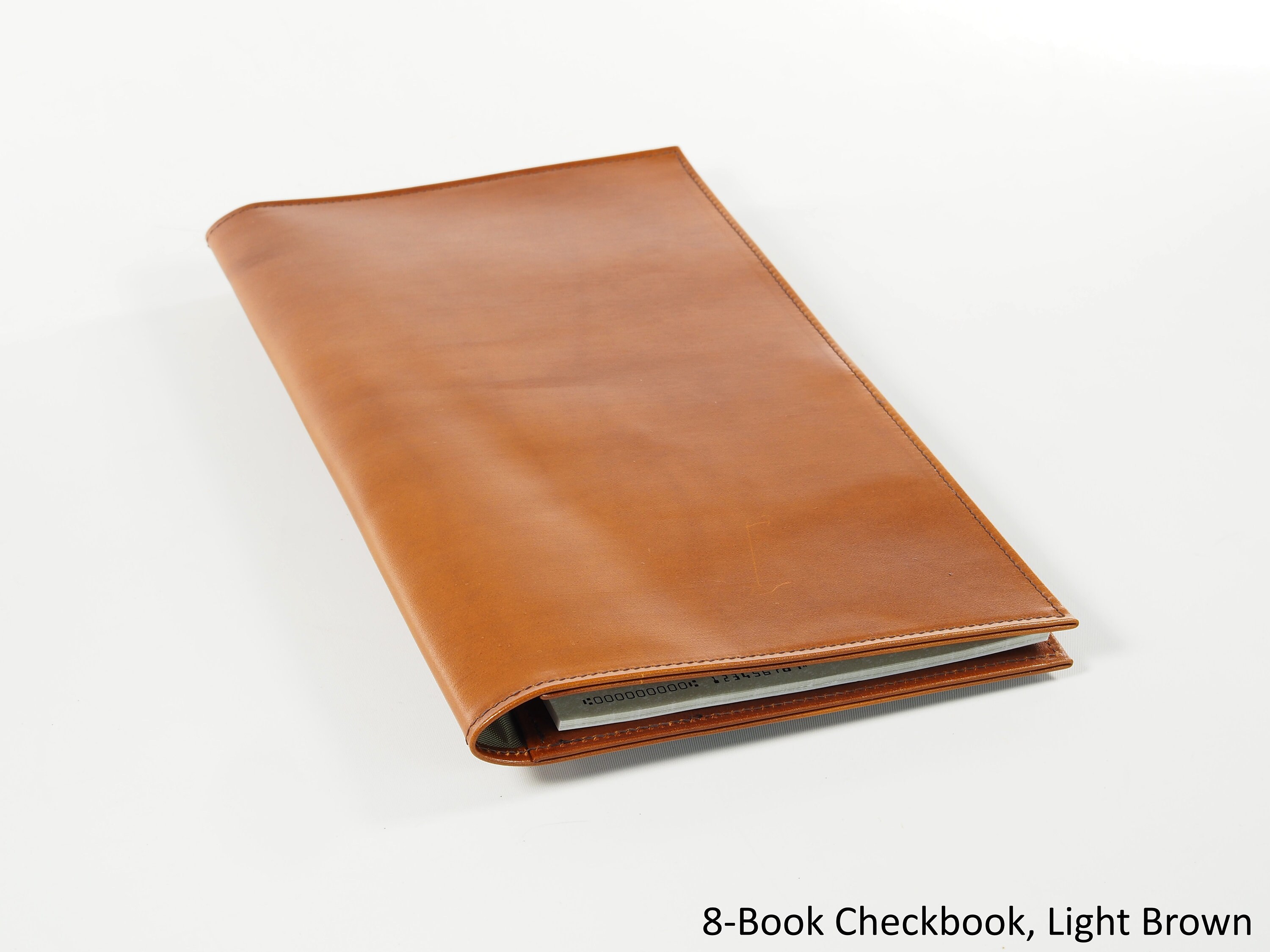 Leather 8-Book Checkbook Cover Organizer