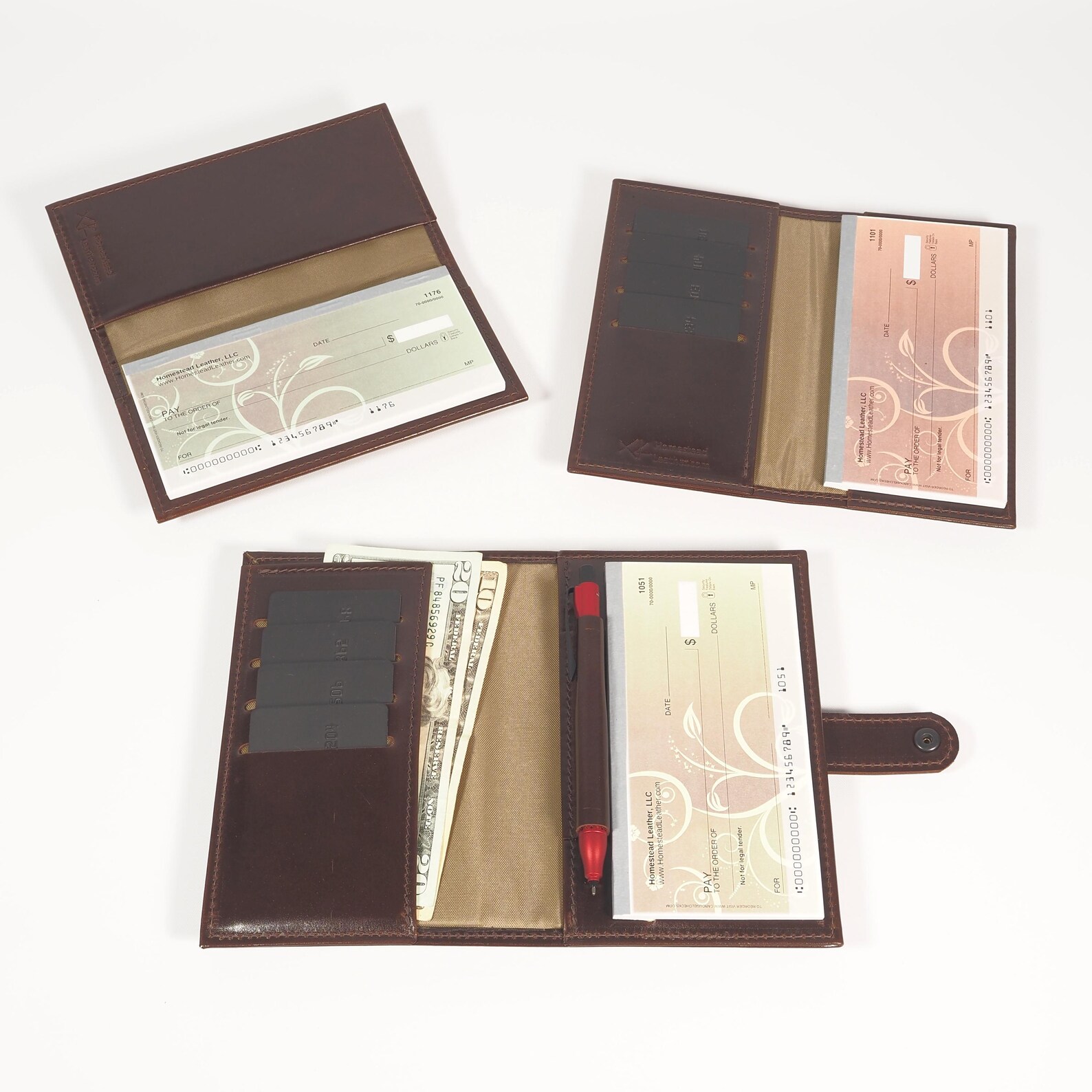 Leather PERSONAL Checkbook Cover With Optional Cash and Card Slots - Etsy