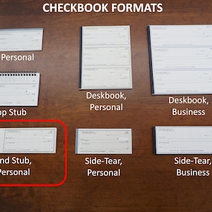 Leather Personal Size END STUB Checkbook - Etsy