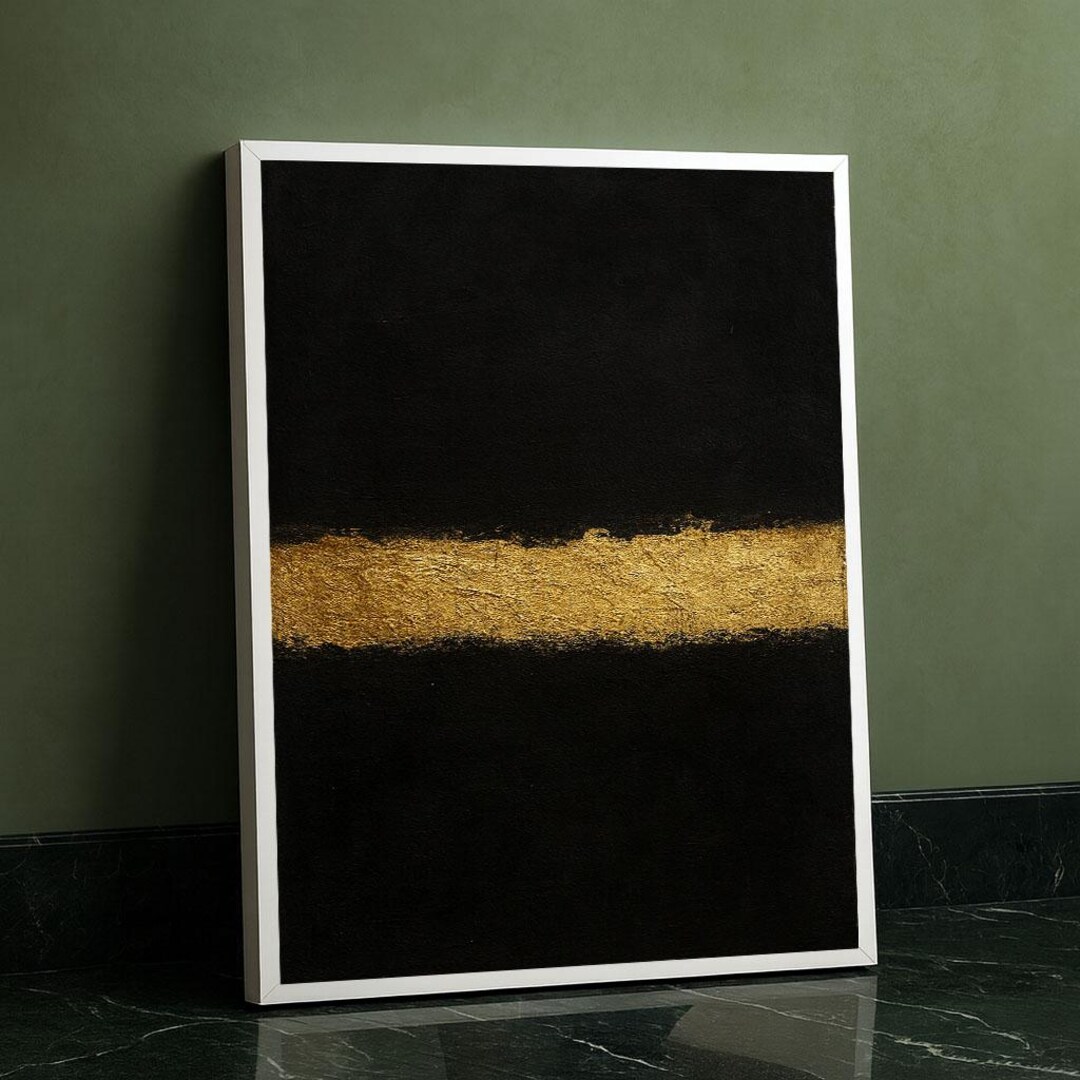 Mark Rothko Inspired Black and Gold Canvas Bold Color Field Painting ...