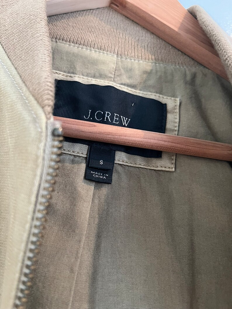 Vintage J.crew Tan Khaki Brown Women's Bomber Workwear Jacket Size ...