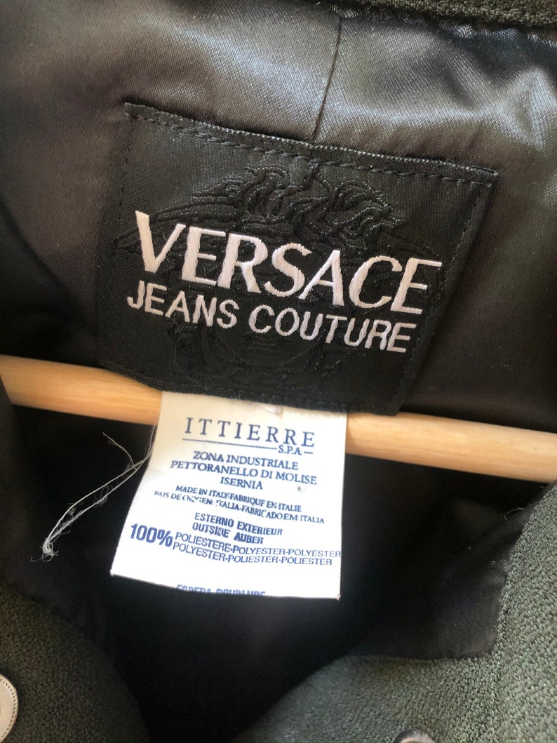 RARE Authentic Versace Military Jacket in Olive Green W/ Medusa Buttons ...