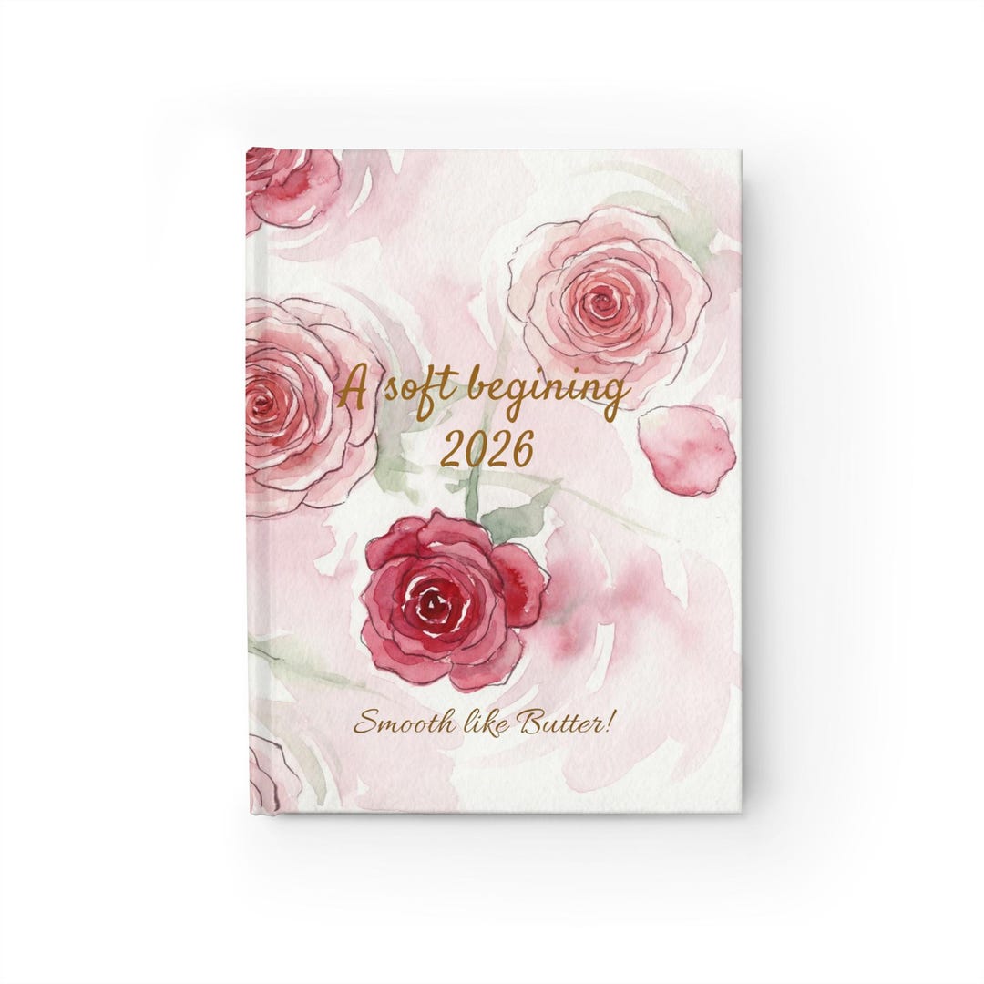 Watercolor Pink Roses Journal Ruled Notebook | Floral 2026 Cover - Etsy