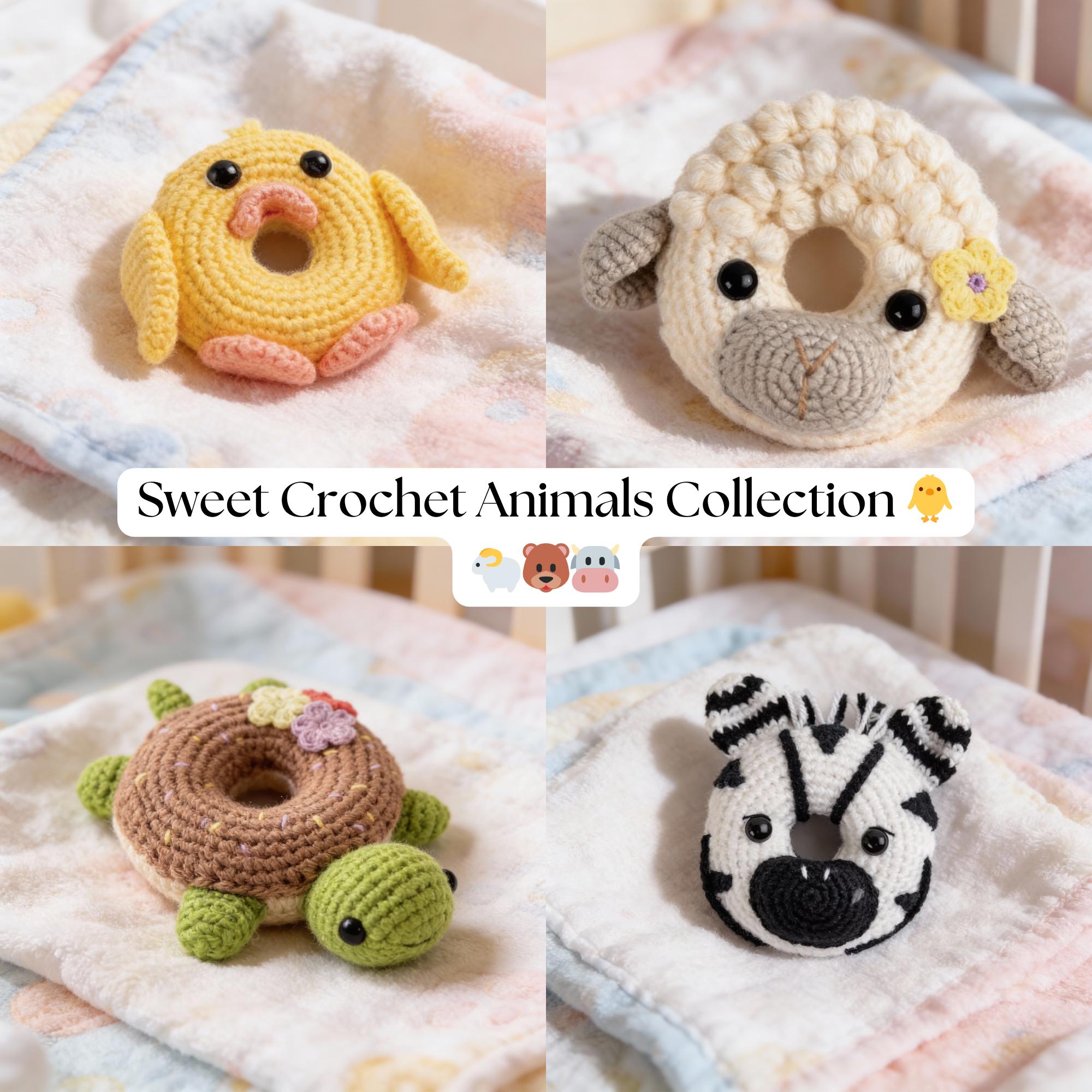50 Amigurumi Crochet Patterns Bundle, Plush Donut Animals Characters ...