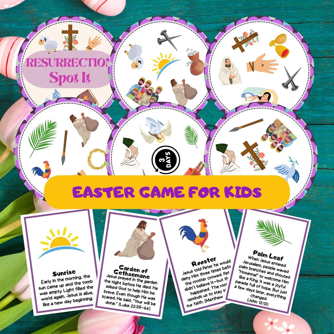 Easter Bible Game for Kids I Resurrection Activity Printable I Last ...