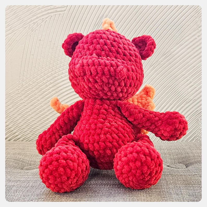 Small Crochet Dragon Plush | Handmade Amigurumi Dragon | Cute Fantasy ...