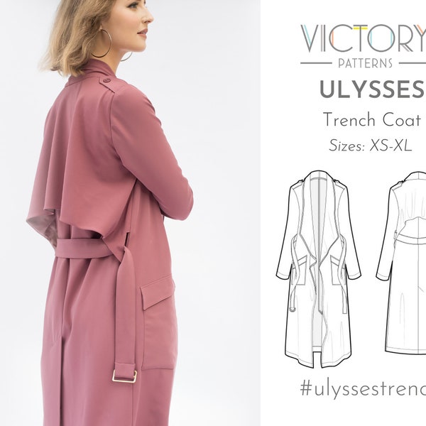 Trench Coat Pattern - Etsy