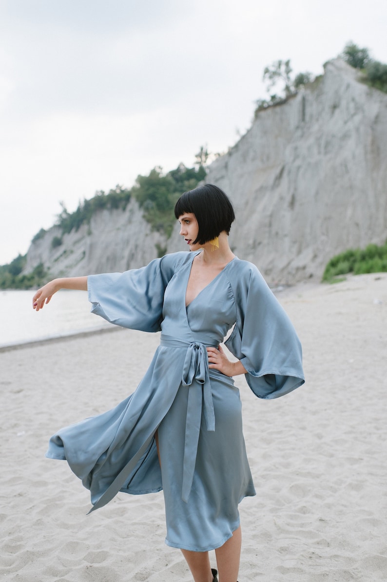 Wrap Dress With Kimono Inspired Sleeves | PDF Sewing Pattern - Etsy