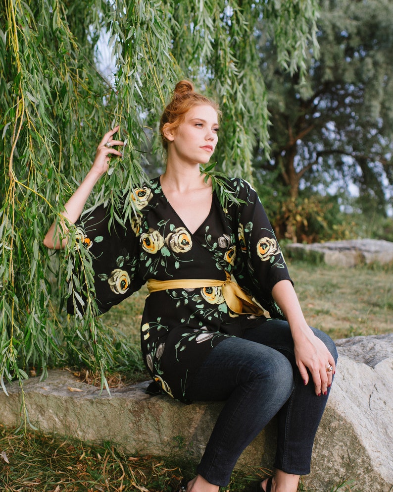 Wrap Dress With Kimono Inspired Sleeves PDF Sewing Pattern - Etsy