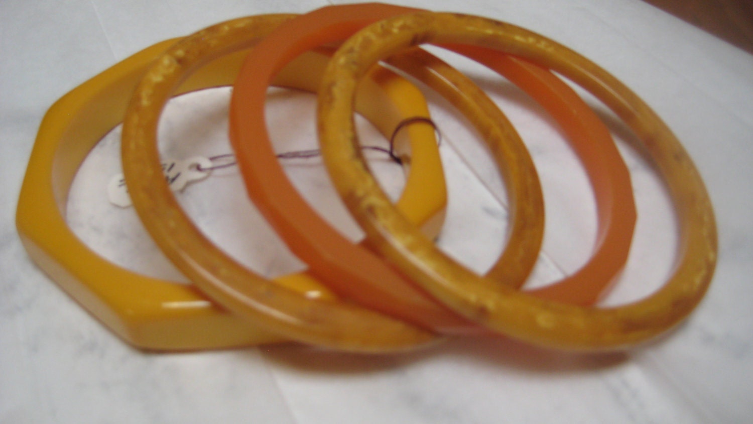 Set 4 Yellow Bakelite Bangles FREE SHIPPING - Etsy