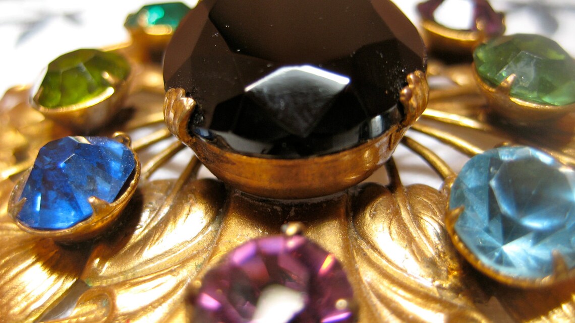 Huge Brooch 1950s Vintage Show Stopper Unsigned - Etsy