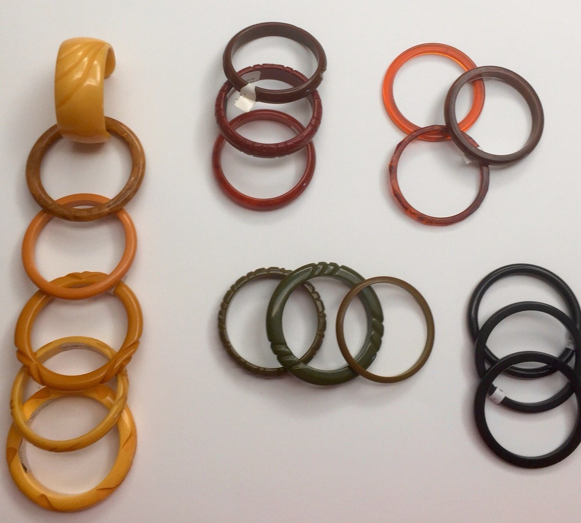 Bakelite Bangles Buy as Lot Set or Individually This Listing - Etsy Sweden