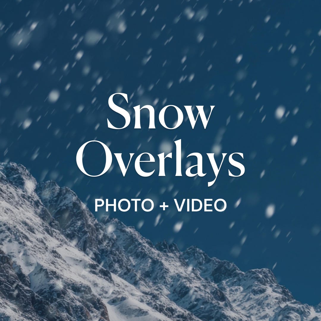 Snow Overlays Pack | Photo and Video Footage | Winter Snowfall JPEG ...