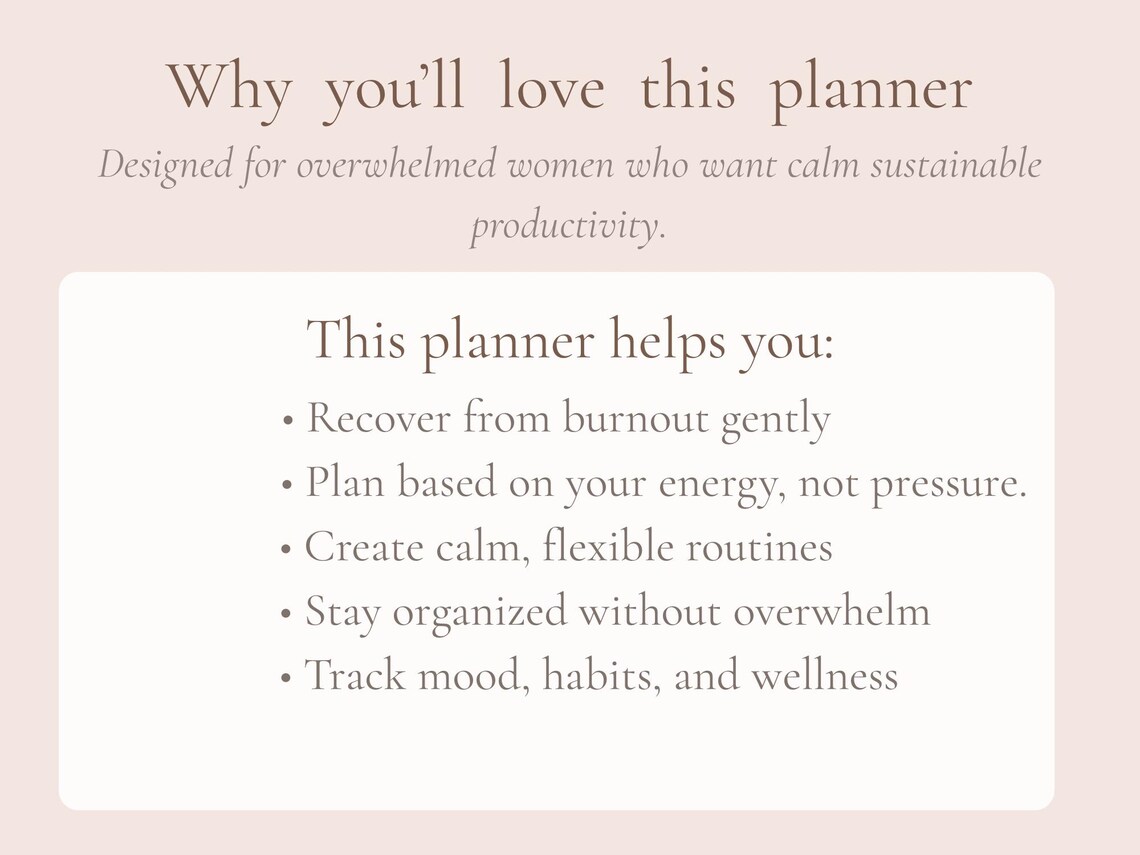 Burnout Recovery System for Overwhelmed Women | Gentle Daily Structure ...