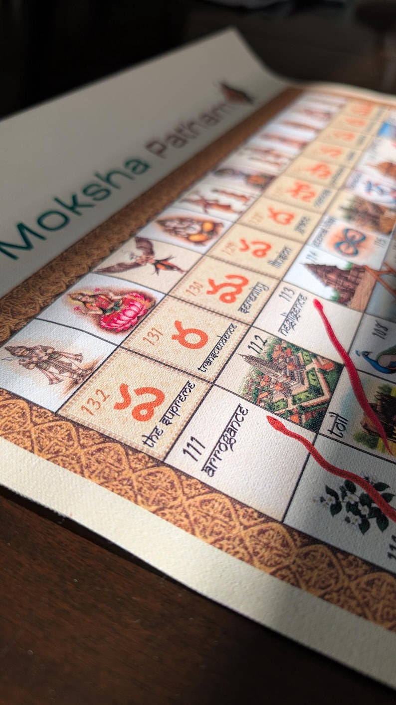 Moksha Patham - Ancient Indian Board Game - Etsy Canada